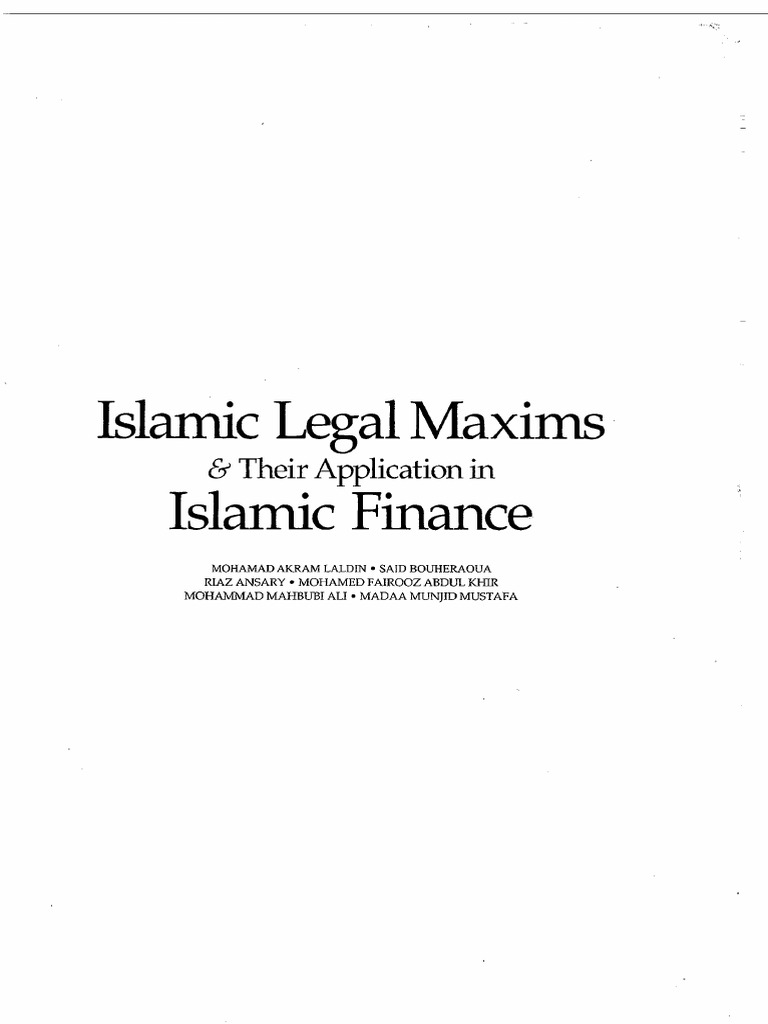 Islamic Legal Maxims-1 | PDF