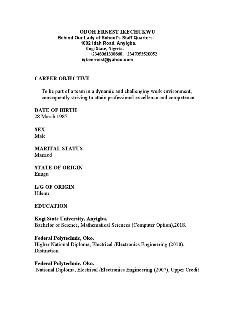 Odoh Ernest Ikechukwu | PDF