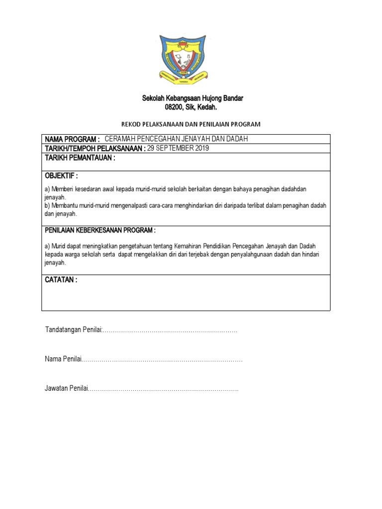 Dokumentasi Ceramah Pencegahan Dadah Jenayah | PDF