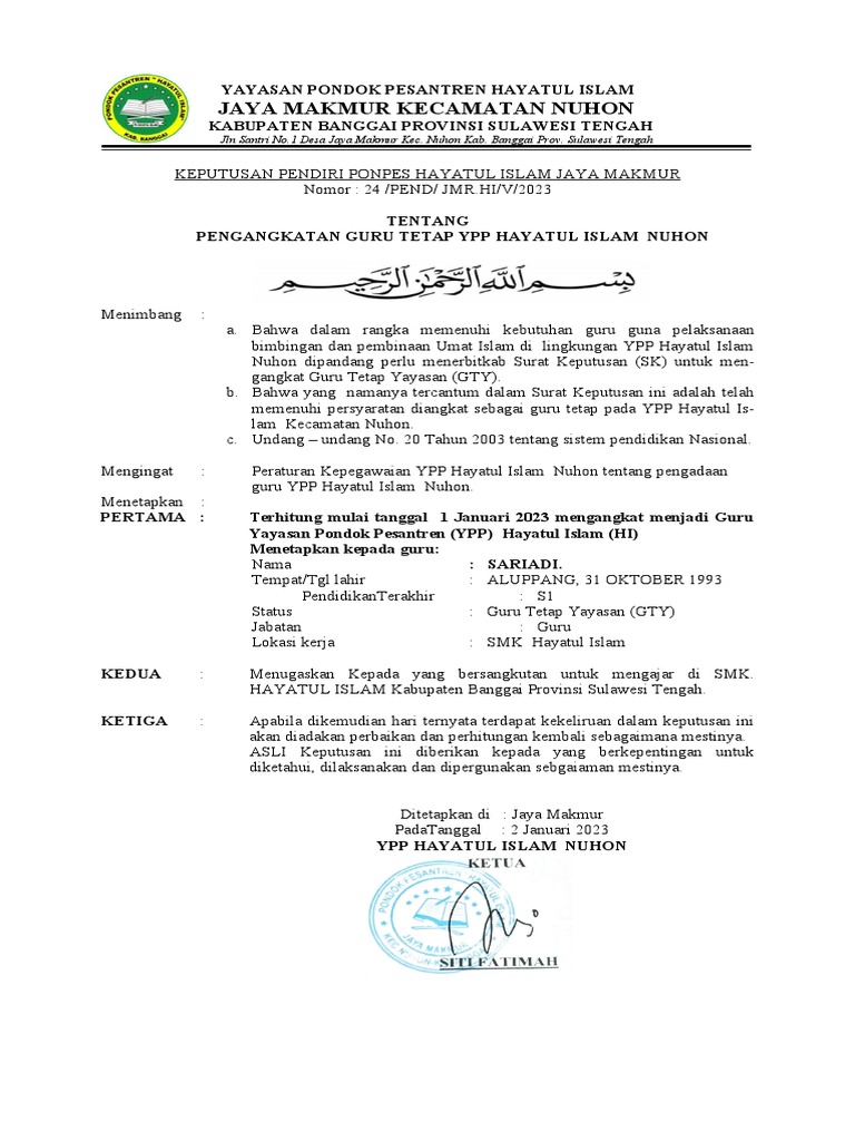 SK Pak Sariadi | PDF