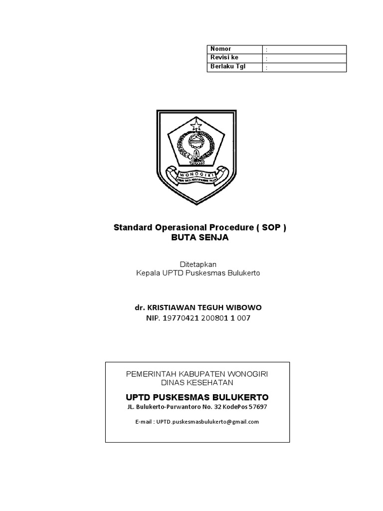SOP Buta Senja | PDF | Kesehatan Holistik