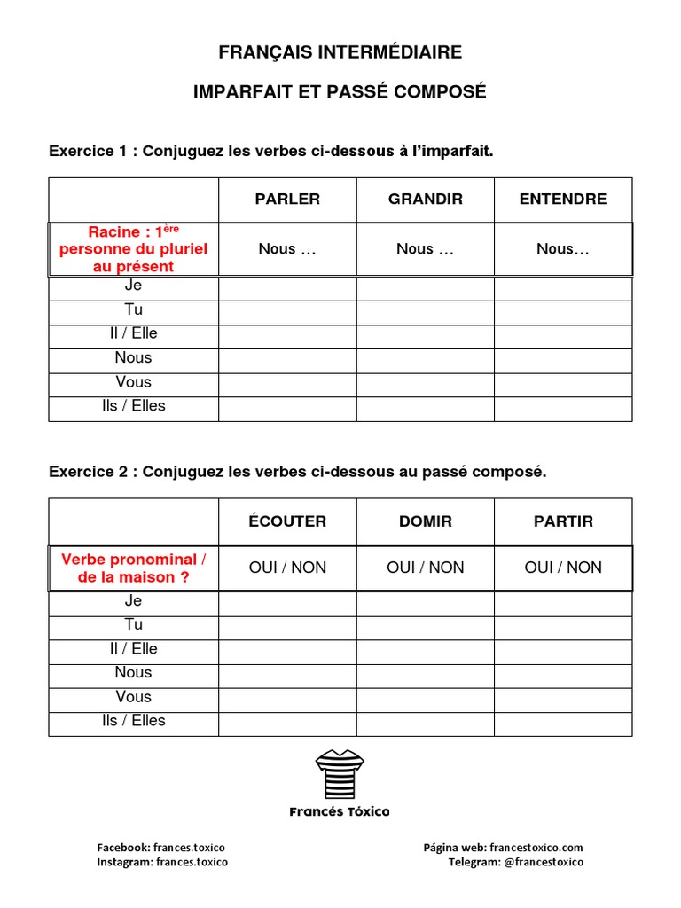 EX18AVR2023 - Passé Composé Et Imparfait | PDF