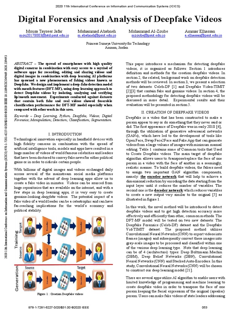Deepfake Detection for Forensics | PDF | Deep Learning | Video