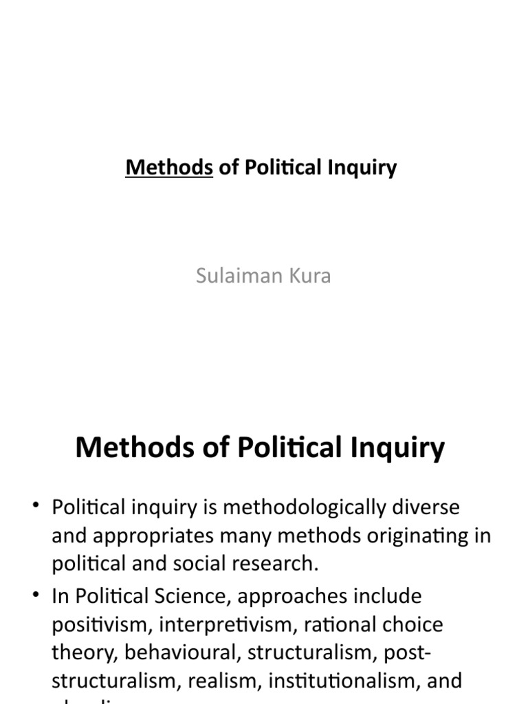 Methods of Political Inquiry | PDF