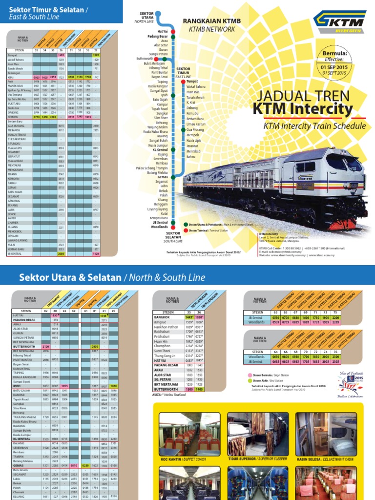 Jadual Tren Intercity Baru | PDF
