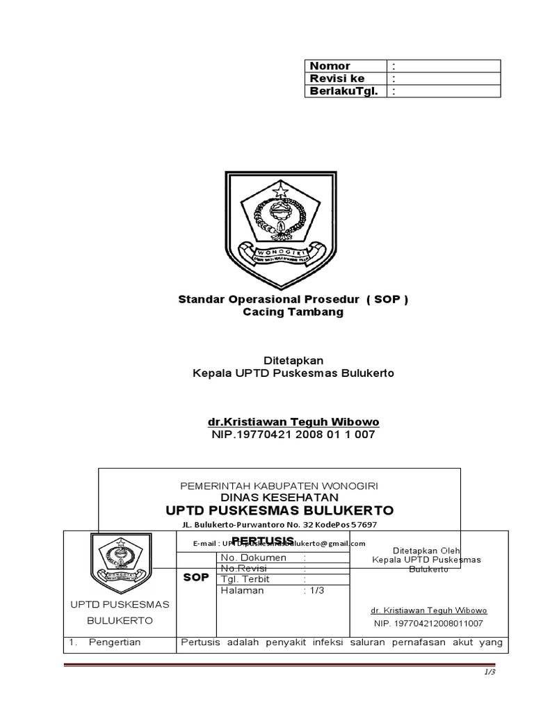 118 Sop Pertusis | PDF