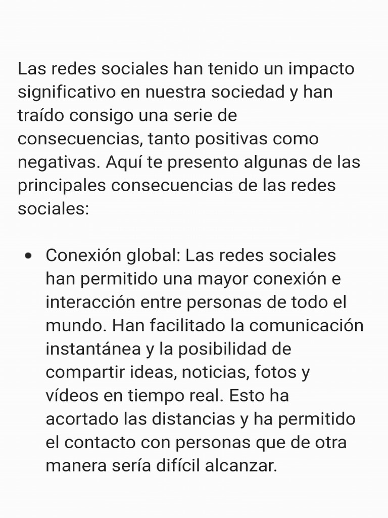 Las Consecuencias de Las Redes Sociales | PDF
