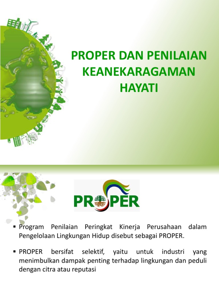 Penilaian PROPER & Keanekaragaman Hayati | PDF
