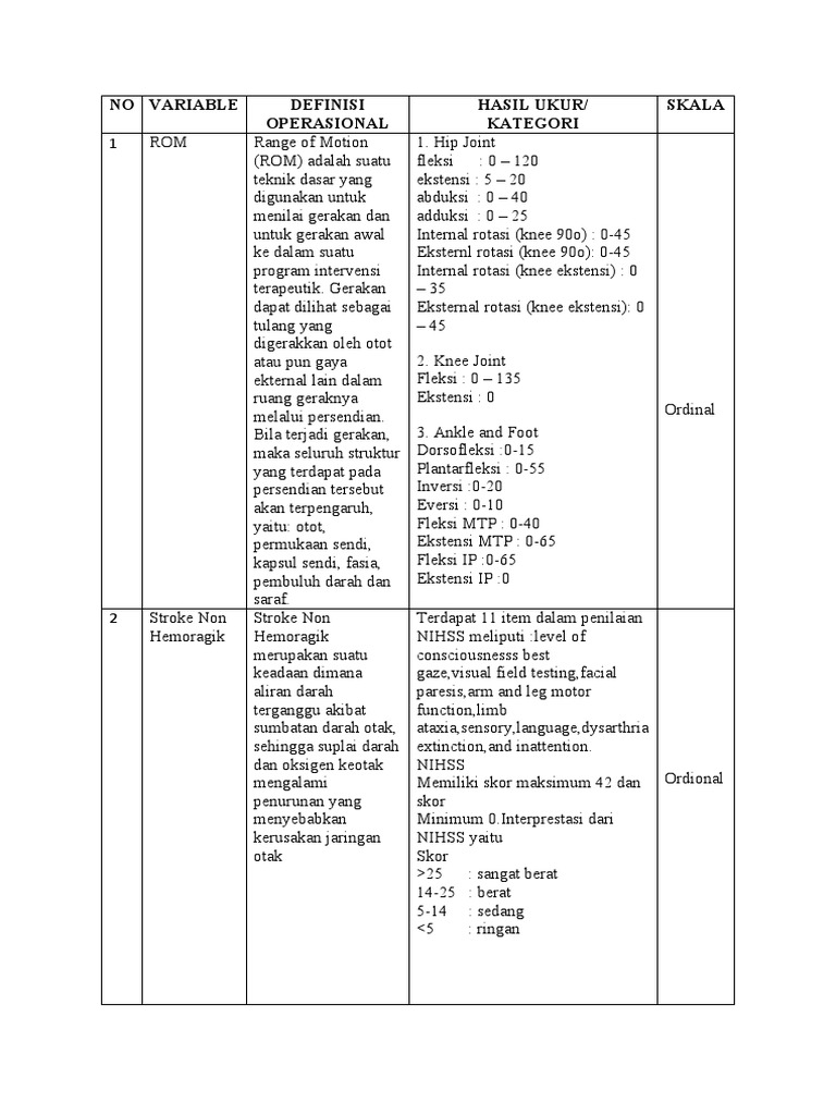 Definisi Operasional | PDF
