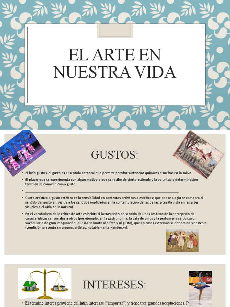 El Arte en Nuestra Vida | PDF | Gusto | Percepción