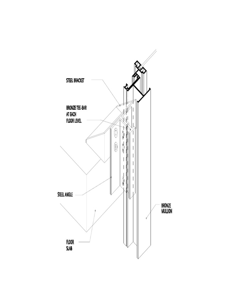 Wall Cladding Curtain Wall Systems.D.isometric View Model | PDF