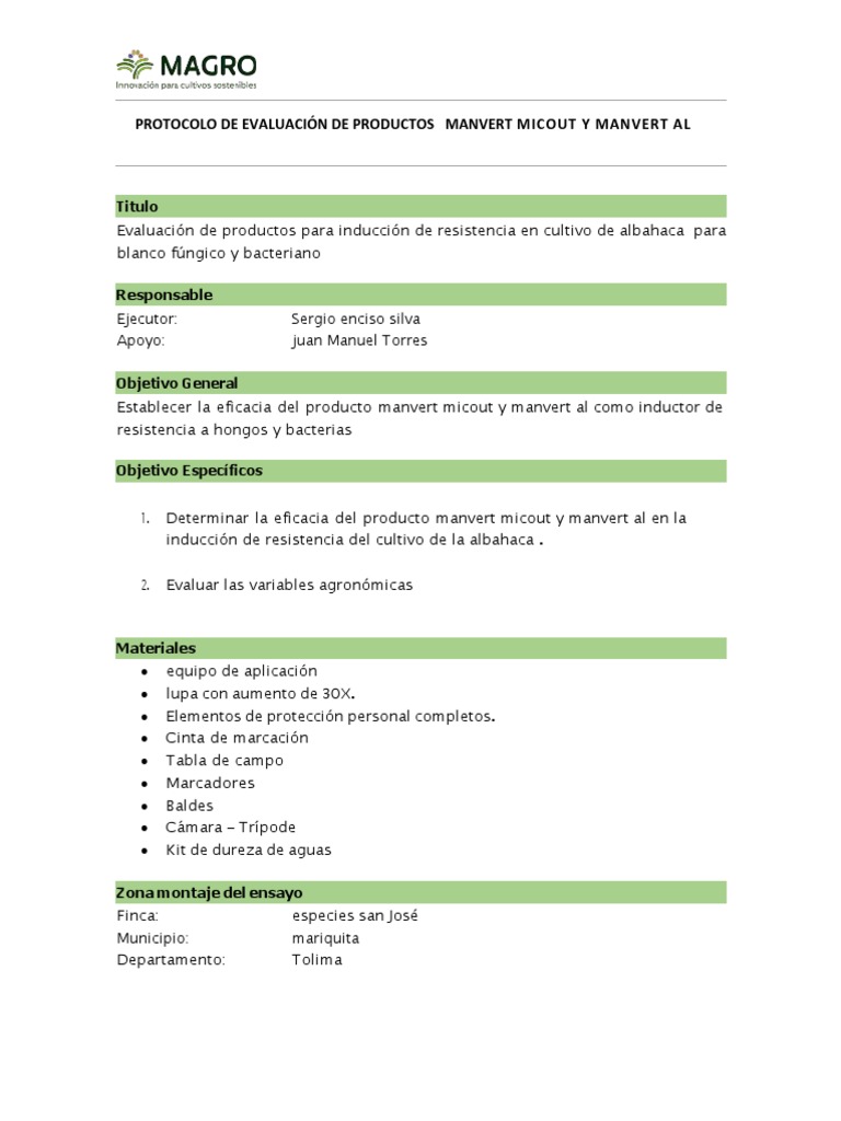 Magro - Protocolo Evaluación Manvert Micout y Al Especies San Jose ...