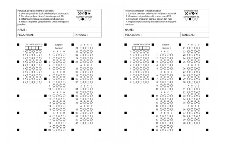 Lembar Jawaban Eval Be | PDF