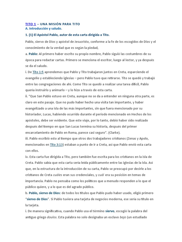 Tito 1 | PDF