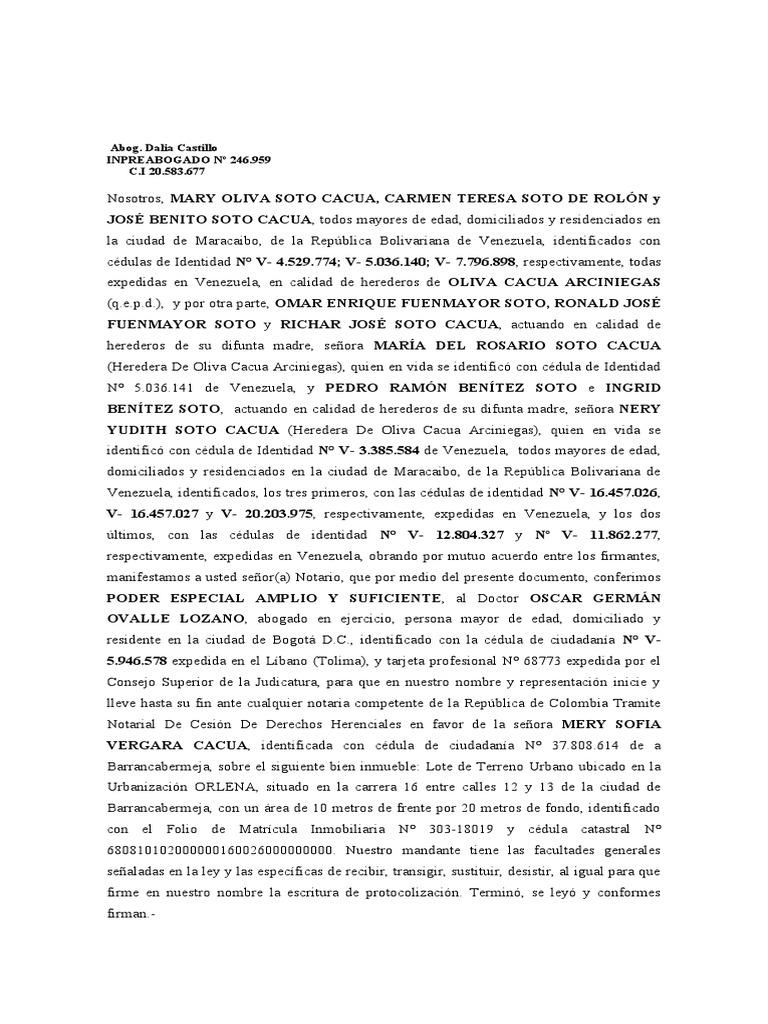 Poder Dalia Castillo | PDF | Ley común | Justicia
