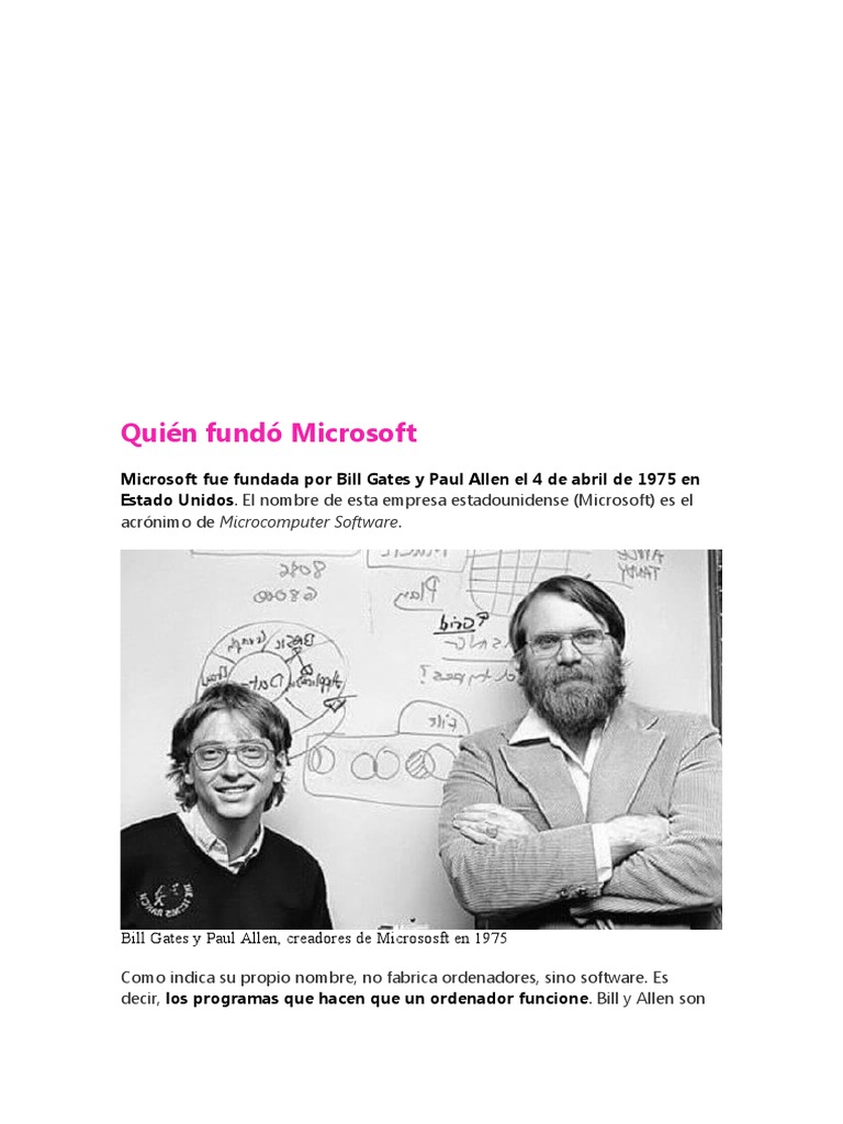 Quién Fundó Microsoft | PDF | Microsoft Windows | Microsoft