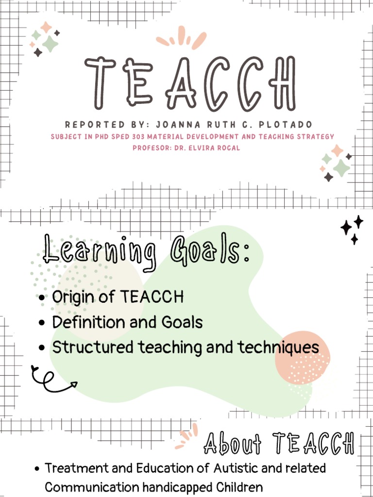 TEACCH | PDF | Autism Spectrum | Cognitive Science