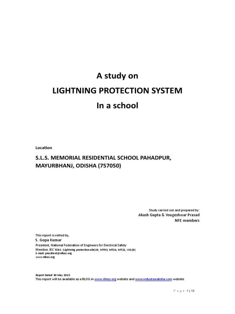 Lightning Protection for School Buildings | PDF | Electromagnetism ...