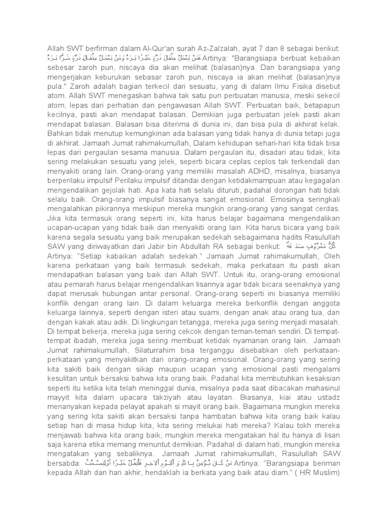 Allah SWT Berfirman Tentang Kebaikan | PDF | Pengembangan Diri | Agama & Spiritualitas