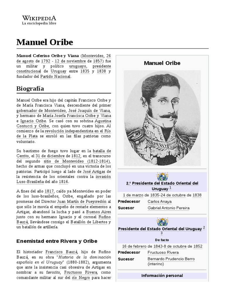 Manuel Oribe | PDF