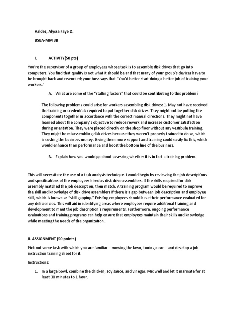 HRM Assignment 5 | PDF | Foods | Cooking