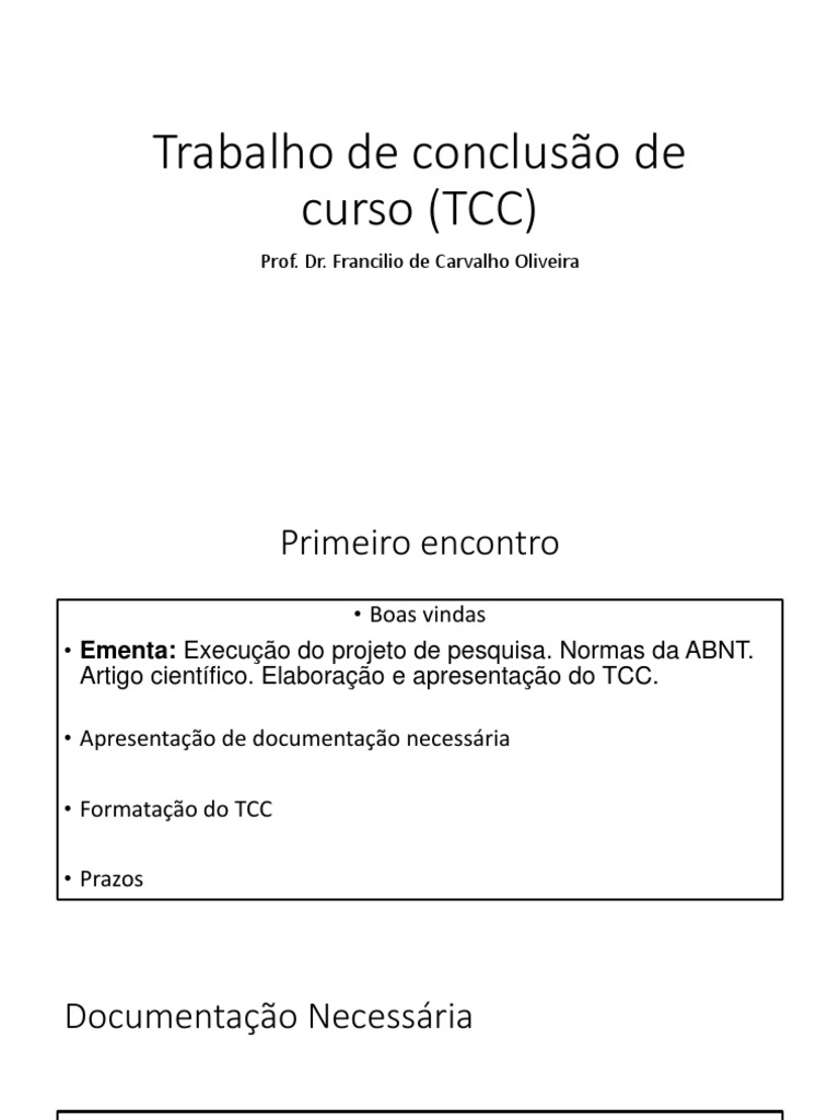 Diretrizes para Conclusão de TCC | PDF