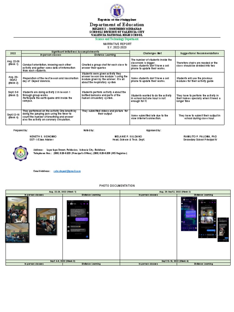 NARRATIVE REPORT - WeeK1 4 1 | PDF