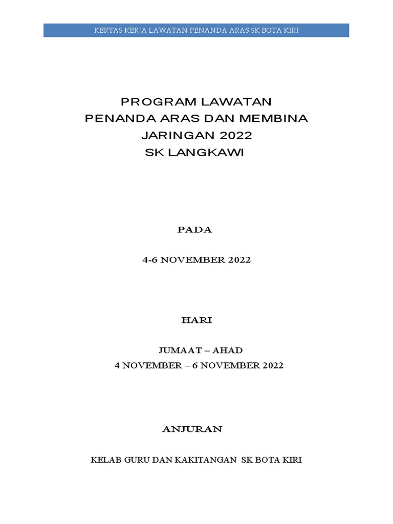Kertas Kerja Langkawi - 20092022 | PDF