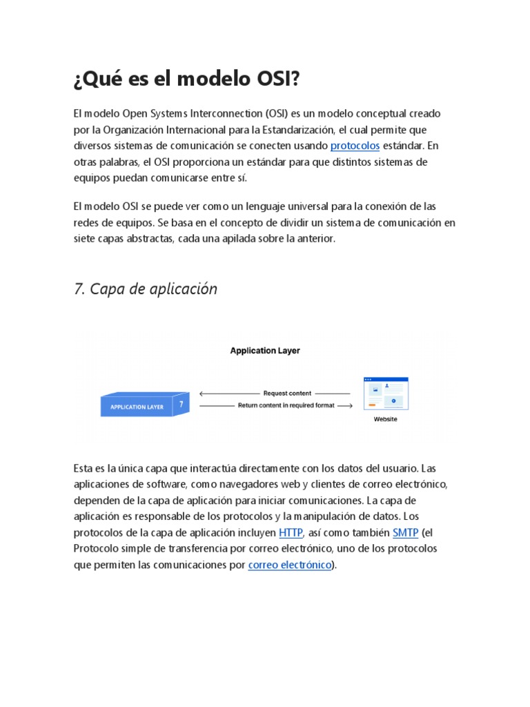 Qué Es El Modelo OSI | PDF | Modelo osi | Software de la aplicacion