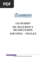 Glosario Seguros Inglés-español | PDF | Reaseguro | Póliza de seguros