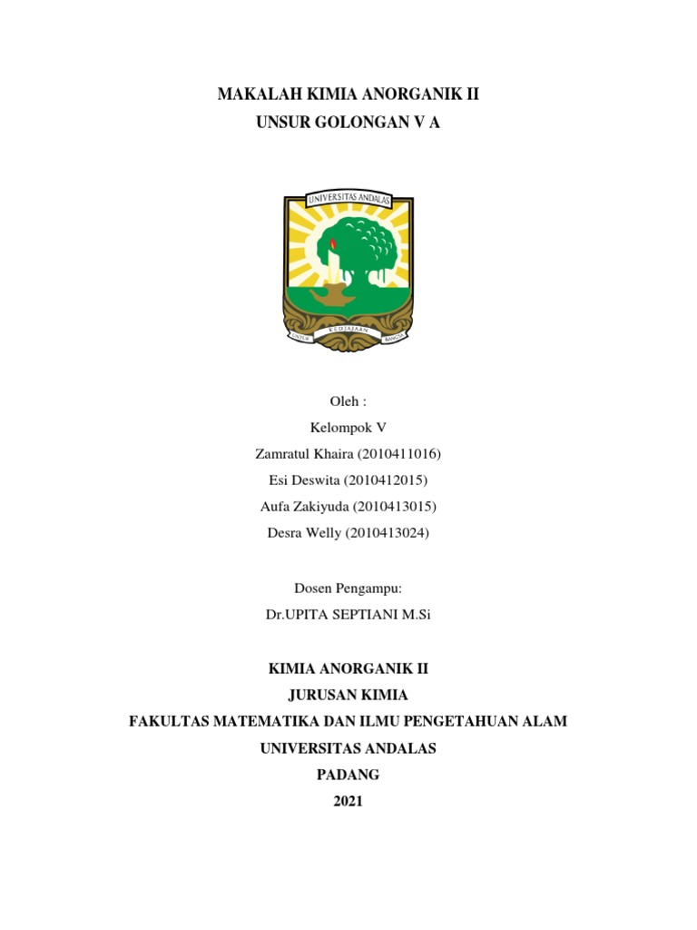 Unsur Golongan V A dan Fosfor V Oksida | PDF