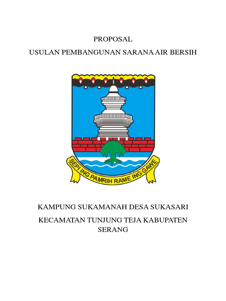 Contoh Proposal Air Bersih PROPOSAL USUL | PDF