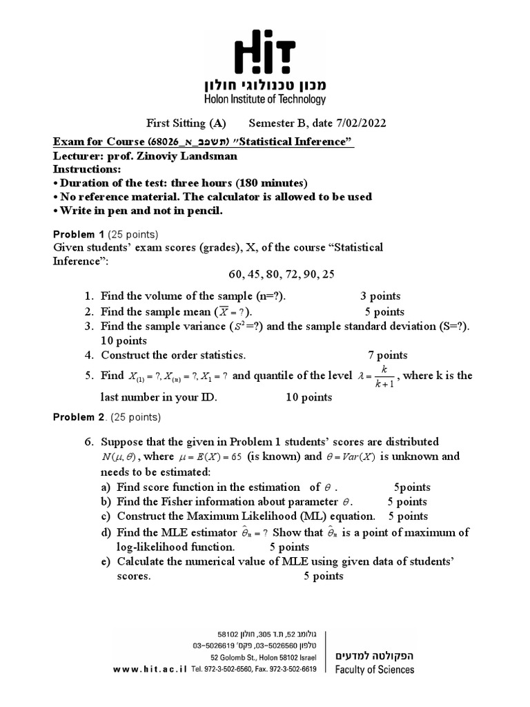Statistical Inference A Pdf Statistical Analysis Teaching Mathematics