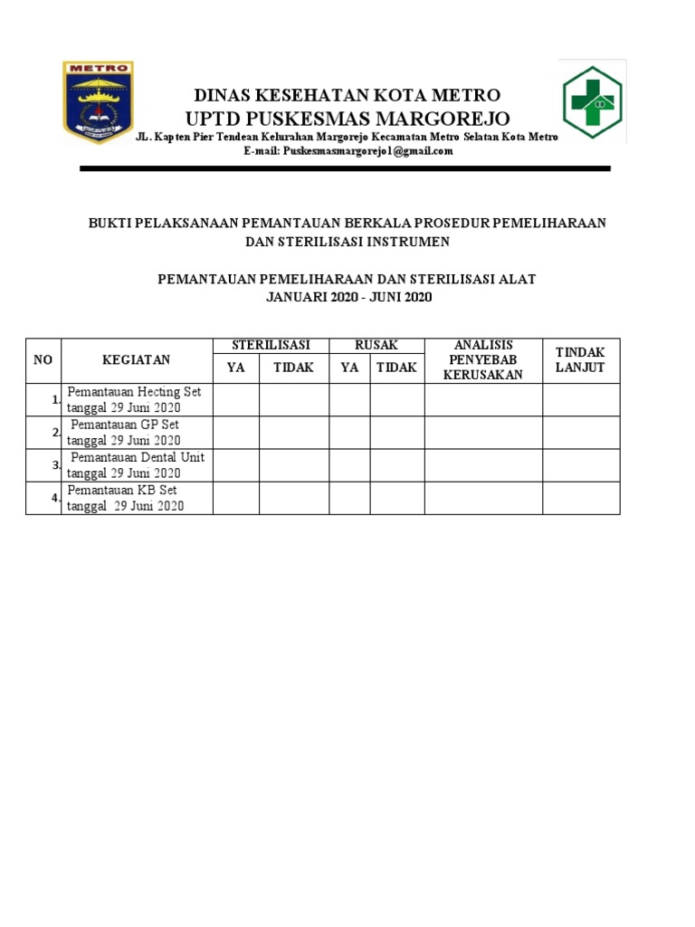 Bukti Pemeliharaan Alat | PDF