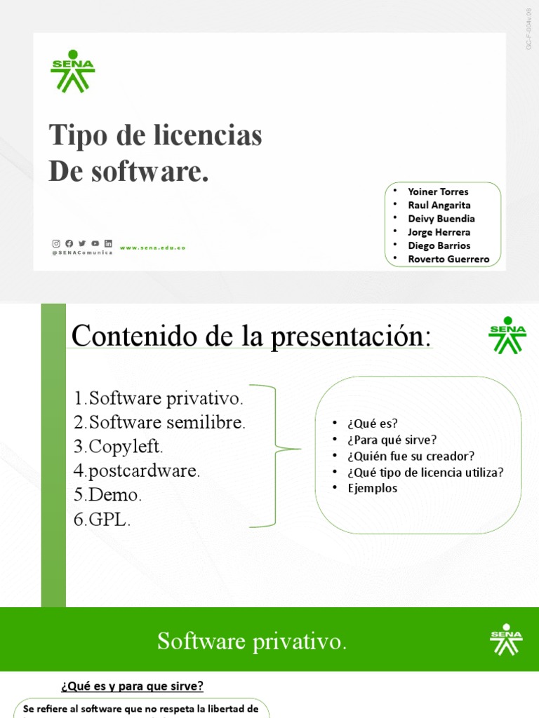 Tipos de Licencias de Software | PDF | Software propietario | Software ...
