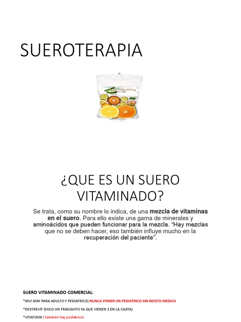 Que Es Un Suero Vitaminado.. | PDF | Vitamina C | Antioxidante