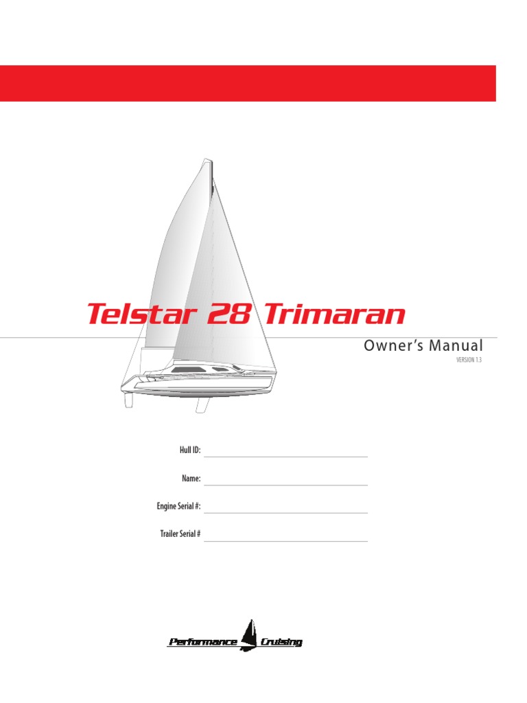 Telstar Owners Manual v1-3 | PDF | Sailing Ships | Water Transport
