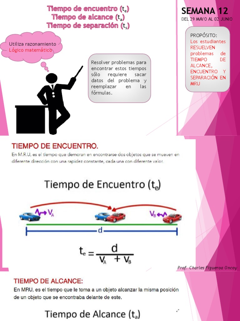 Semana 12 - Problemas de Mru - Tiempo de Encuentro, Alcance y ... Semana 12 - Problemas de Mru - Tiempo de Encuentro, Alcance y ...