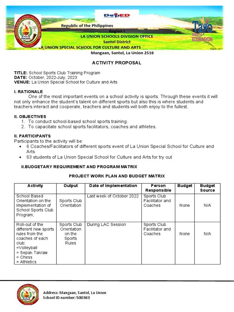 Activity Proposal SSC | PDF