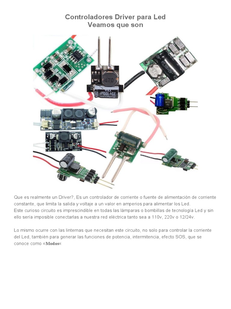 Controladores Driver para Led | PDF | Fuente de alimentación ...