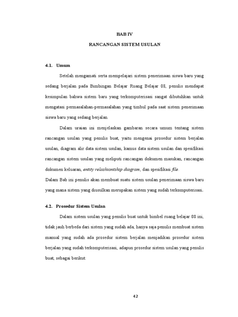 File 12 Bab IV Sistem Usulan | PDF