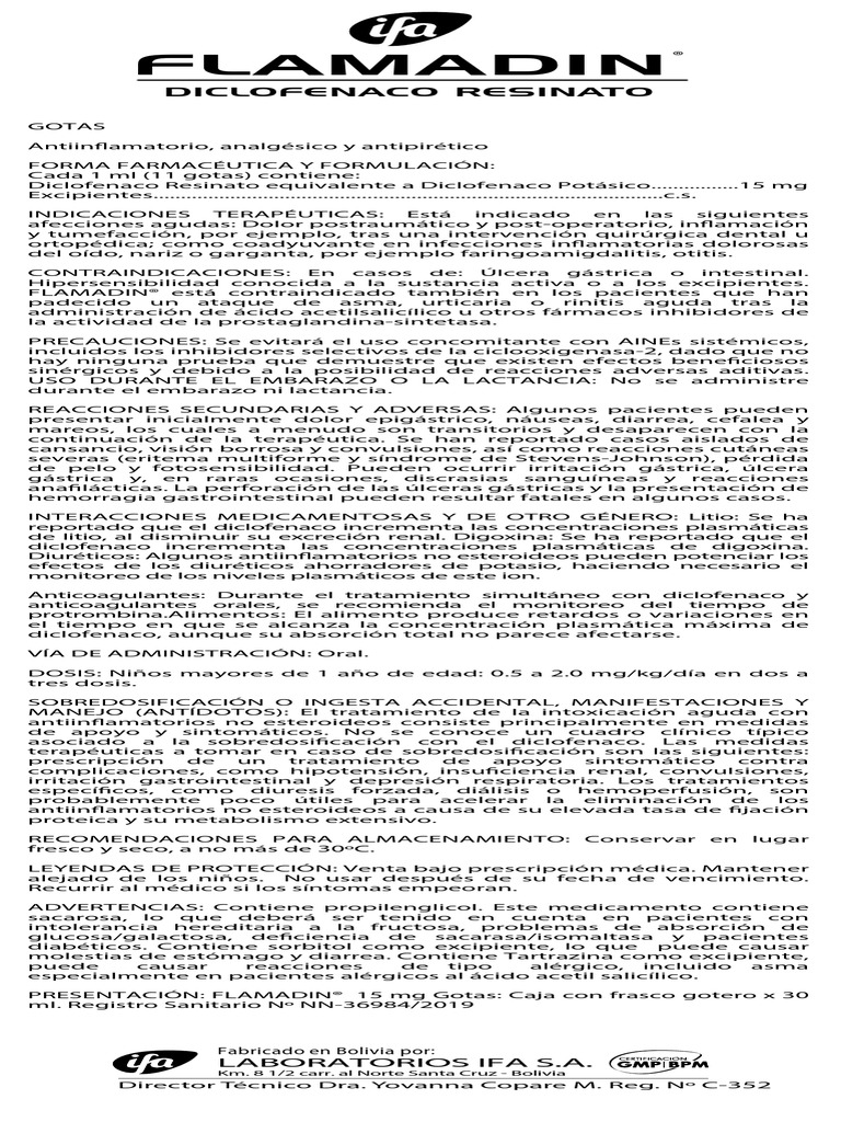 Flamadin Gotas | PDF