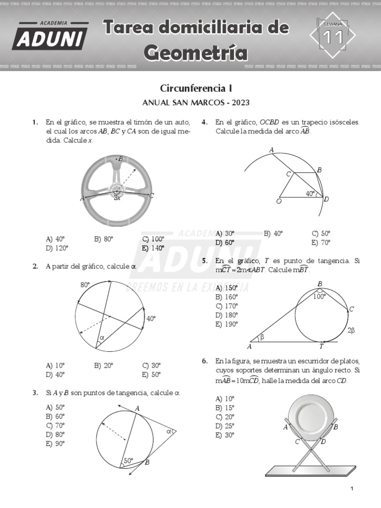 G - ASM - Dom - Sem 11 | PDF | Geometría Elemental | Geometría del plano euclidiano