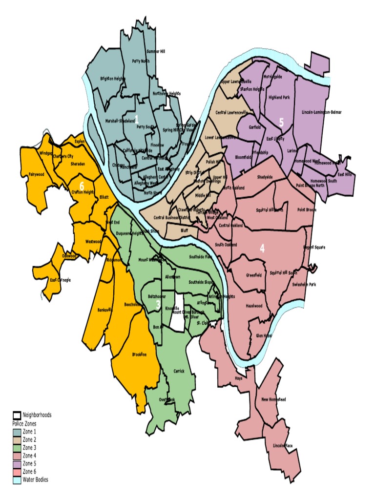 Pittsburgh Police Zone Map | PDF