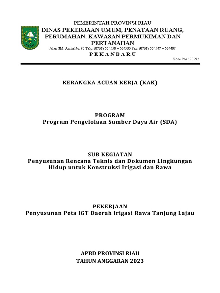 Peta IGT Irigasi Rawa Tanjung Lajau | PDF | Sains & Matematika