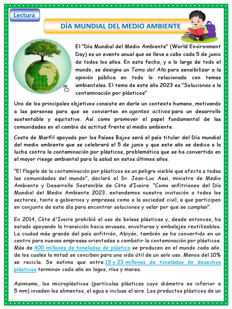 Día Mundial del Medio Ambiente 2023 | PDF | Residuos | Contaminación