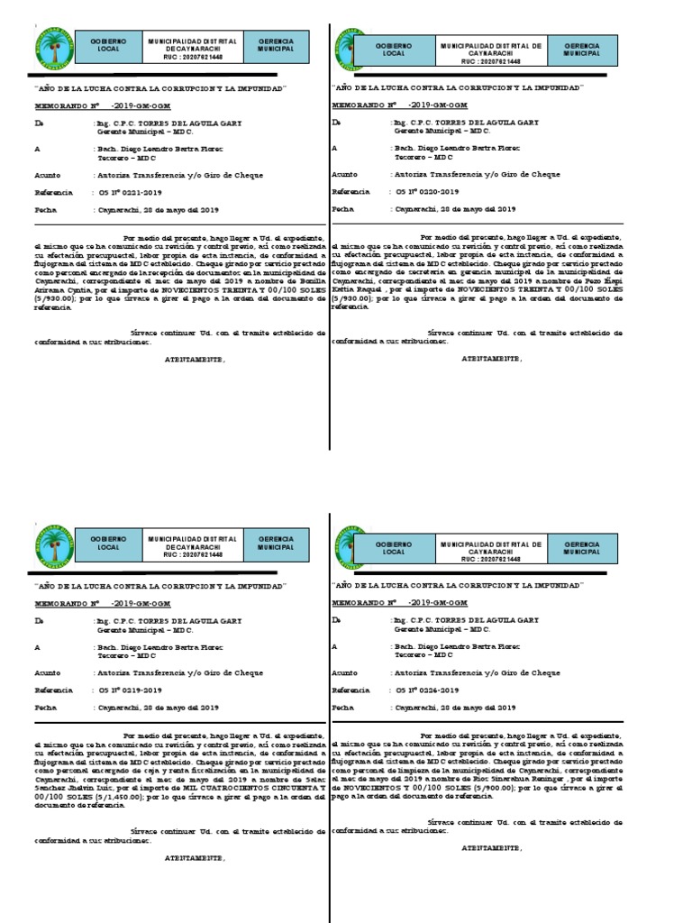 CP 372 Memorandum | PDF | Gobierno