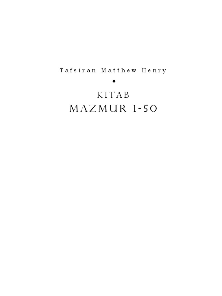 19a PL Mazmur-1-50 | PDF