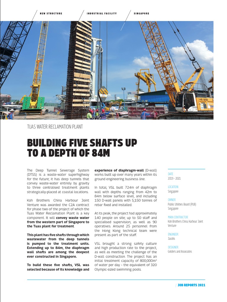 Tuas Water Reclamation Plant Shafts | PDF