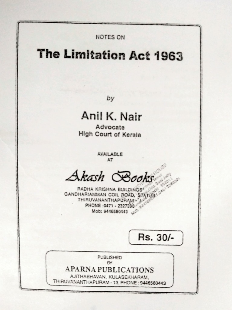 Limitations Act | PDF